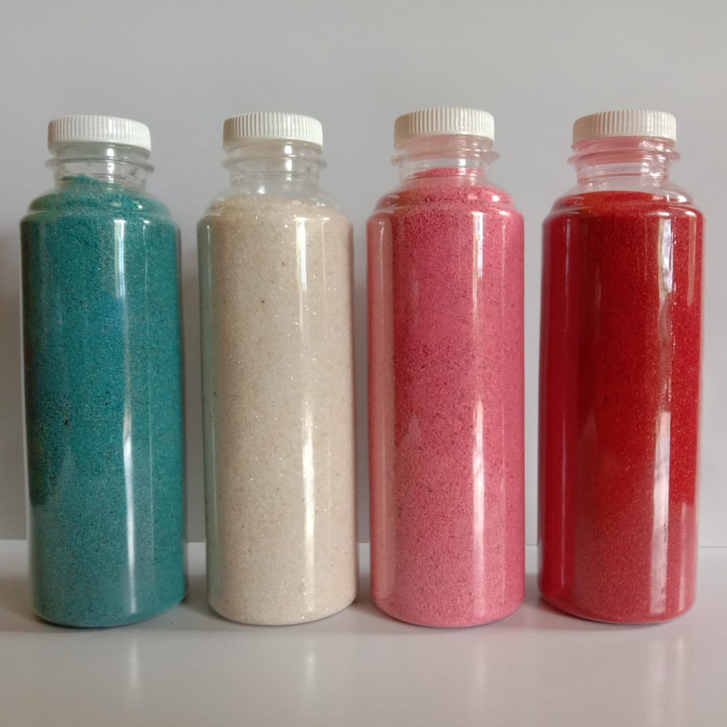 Jual Wedding Sand Pasir Warna Indonesia isi 4 Botol Bebas Pilih Warna ...