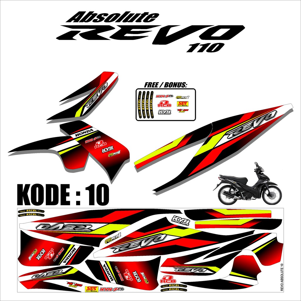 Jual (COD) Striping Sticker Revo Absolute-Stiker Lis V Revo 2010-2013 ...