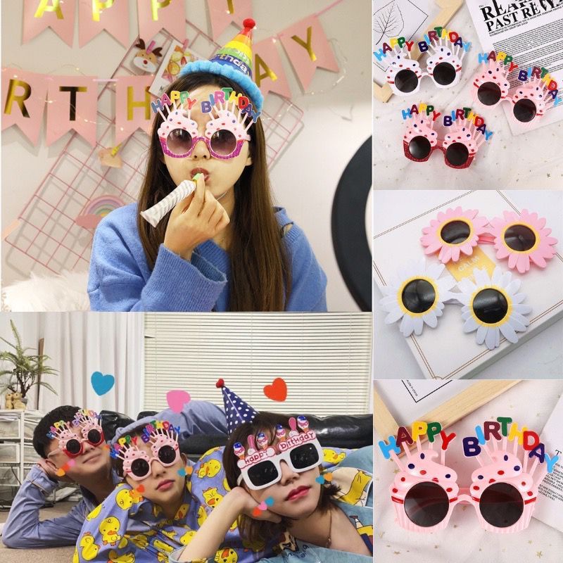 Jual kacamata happy birthday desain kartun bunga aster | Shopee Indonesia