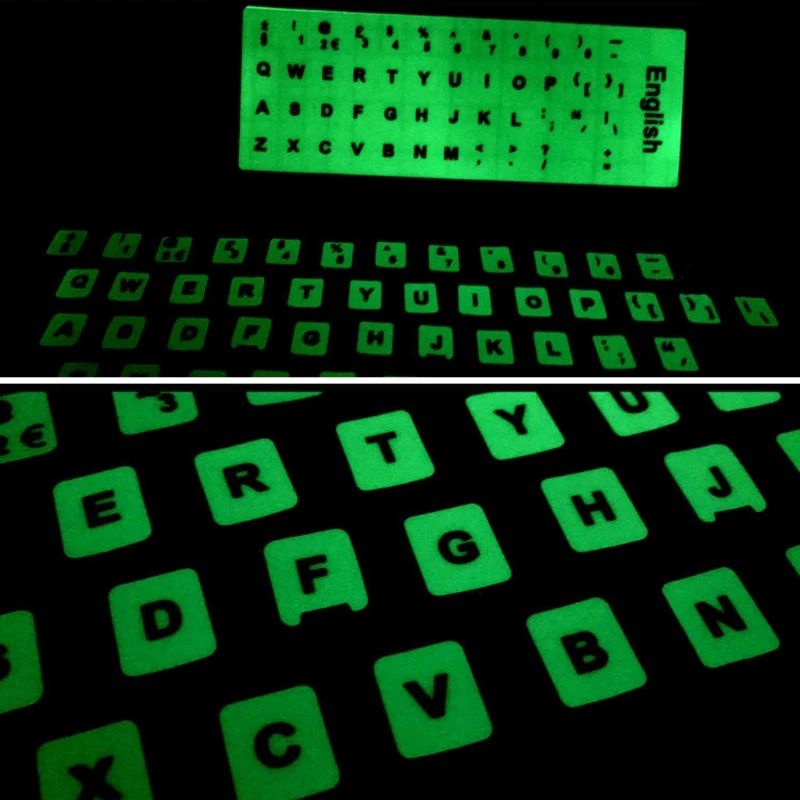 Jual Stiker Keyboard Glow In the Dark Korea Arab English | Shopee Indonesia
