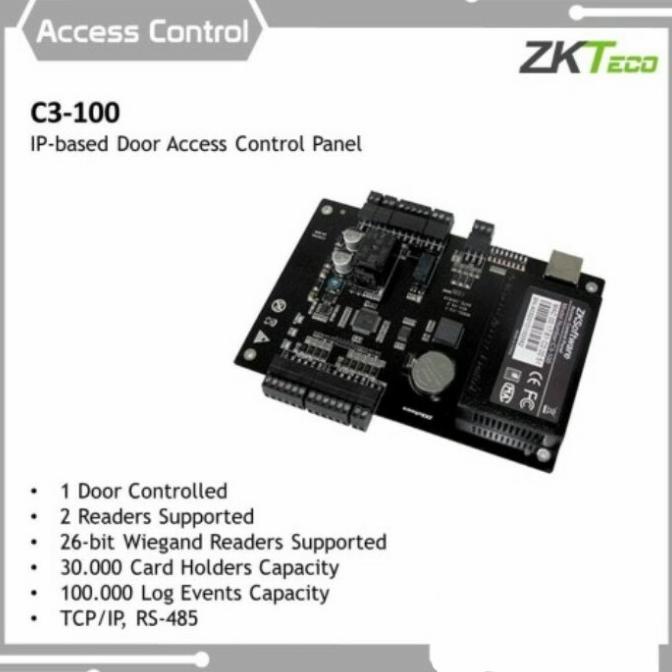 Jual Akses Kontrol 1 Door Access Control Controller Panel Zkteco C3-100 | Shopee Indonesia