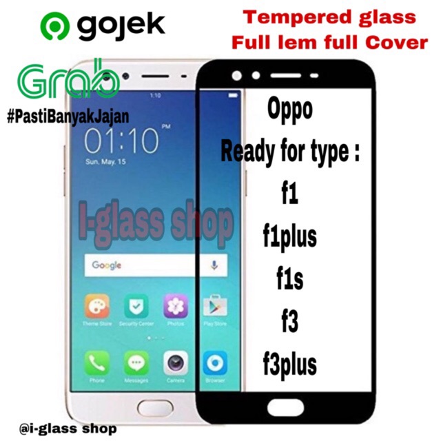 Jual oppo f1 f1plus f1s f3 f3plus plus TEMPERED GLASS FULL 5D 6D 9D ...
