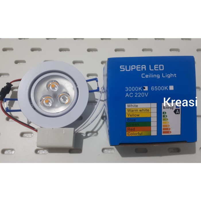 Jual LAMPU SUPER LED SPOTLIGHT OSKA 3W / 3 WATT - KUNING | Shopee Indonesia