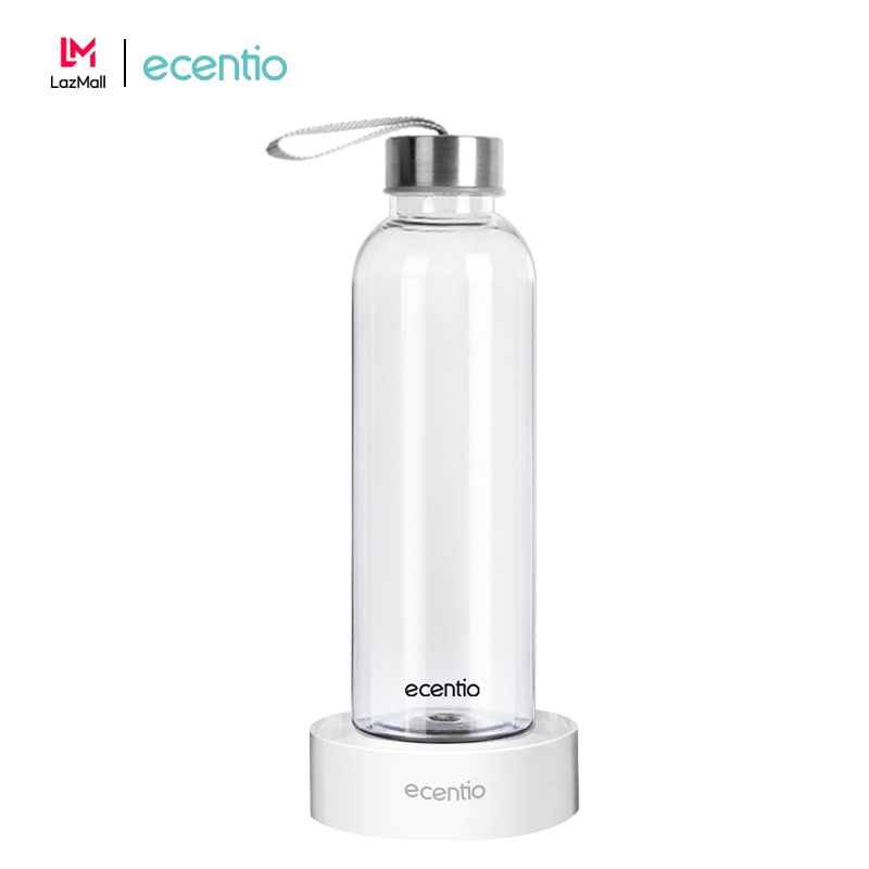 Jual Ecentio botol minum 500ml bening water Botol plastik Lanyard Botol ...