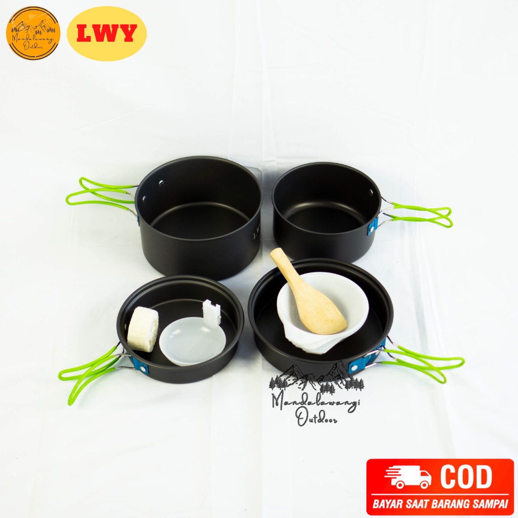 Jual Cooking Set Ds 301 / Nesting DS 301 / Ultralight / 3-4 orang Alat ...