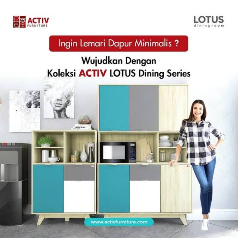 Jual KITCHEN SET LOTUS TYPE KC 80 & KC 120 by Activ Furniture | Shopee ...
