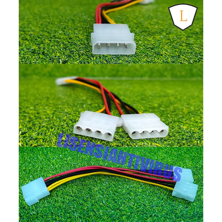 Jual KABEL 4 PIN MOLEX MALE TO 2 MOLEX FEMALE CABANG MOLEX SPLITTER ...