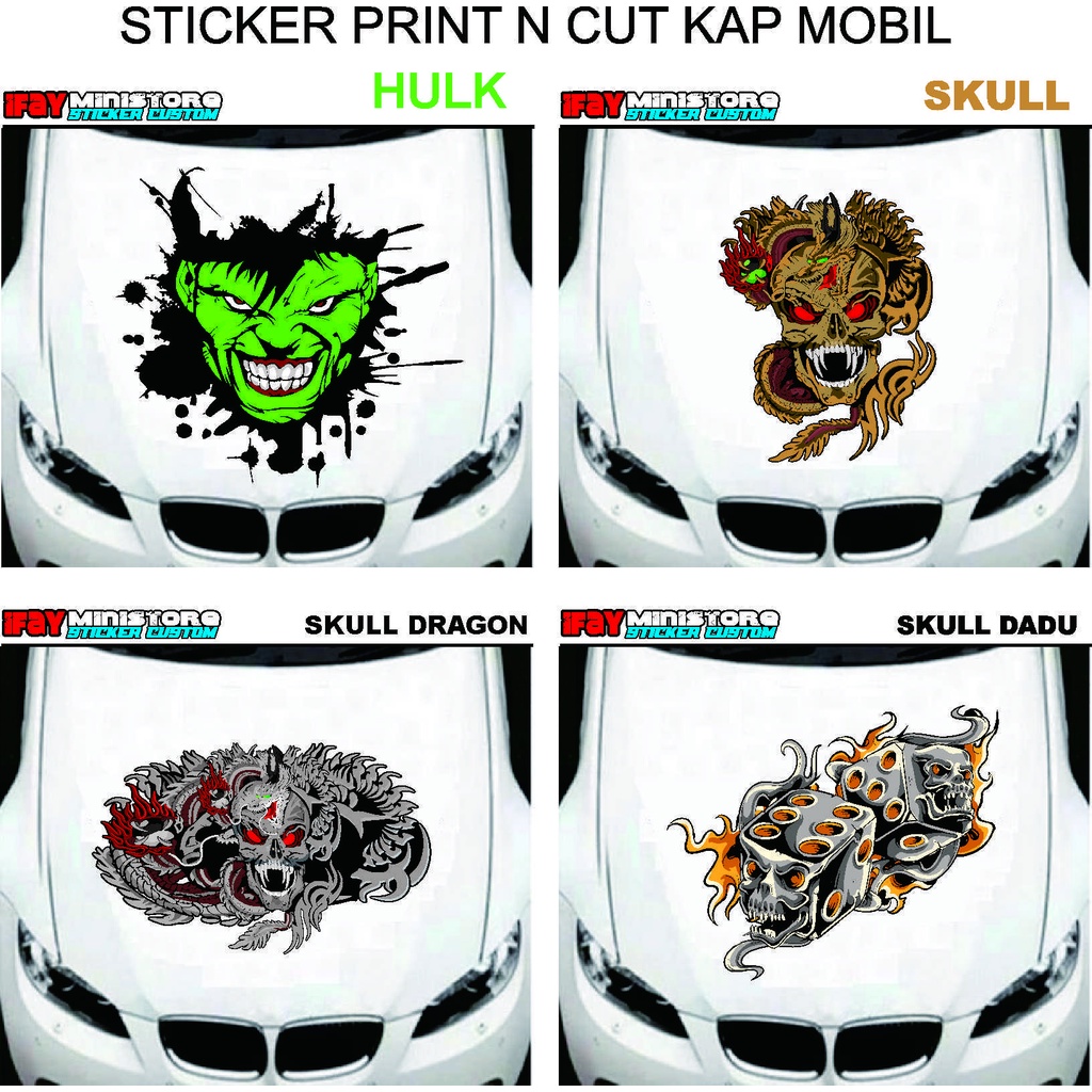 Jual STICKER KAP MOBIL PRINT CUT KARTUN HULK | Shopee Indonesia