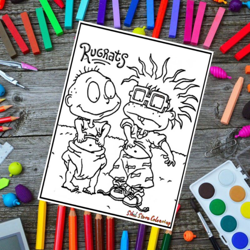 Jual Kertas Mewarnai Gambar Anak Tema Rugrats / Kertas Gambar (10 ...