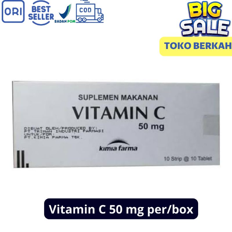 Jual Vitamin C 50 mg kimia Farma harga per/box | Shopee Indonesia