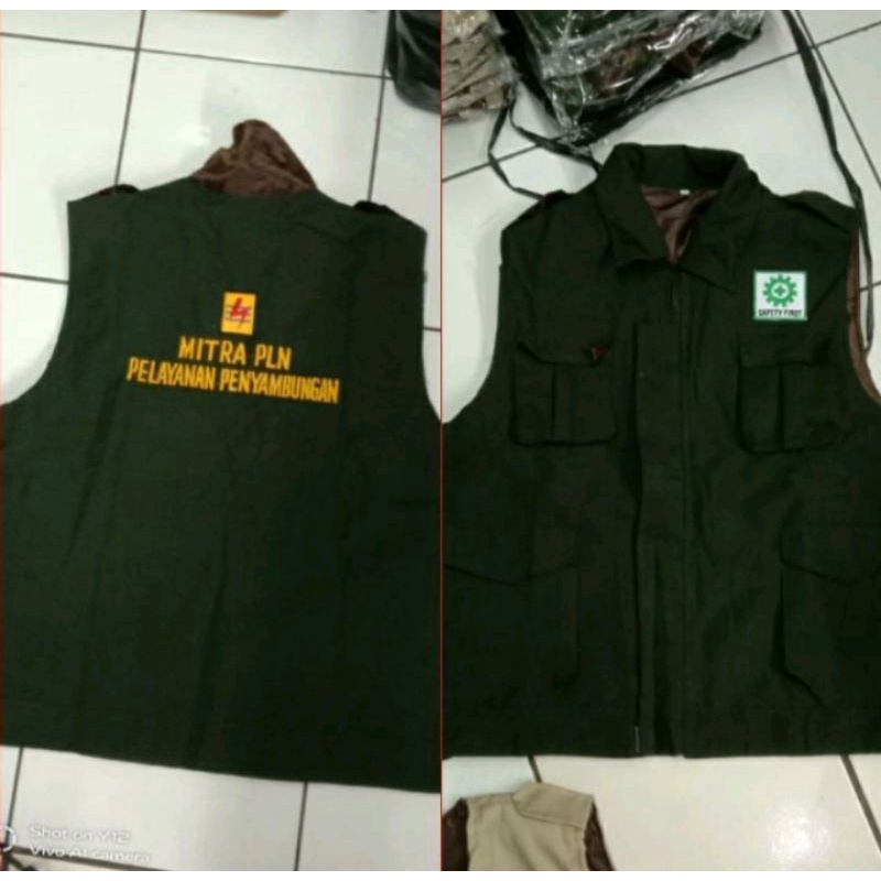 Jual rompi mitra PLN#rompi pelayanan penyambungan PLN#Rompin safety PLN ...