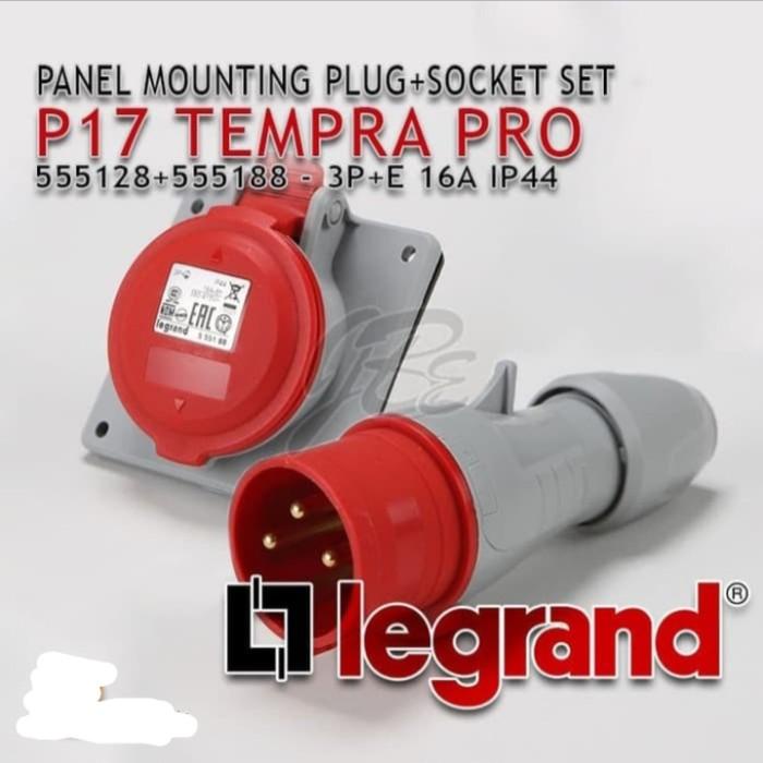 Jual Panel Mounting 4 pin 3P+E 16A Legrand socket+plug | Shopee Indonesia