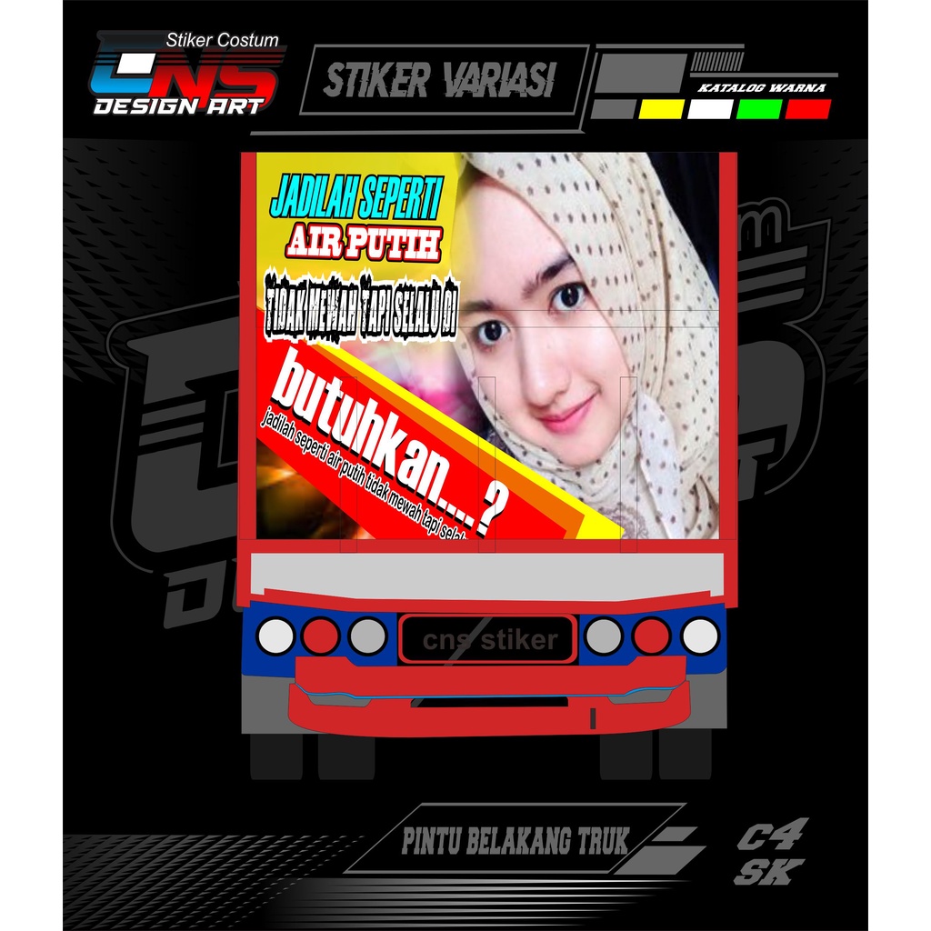 Jual stiker bak belakang truk Stiker Decal Pintu Belakang Truk Giga ...
