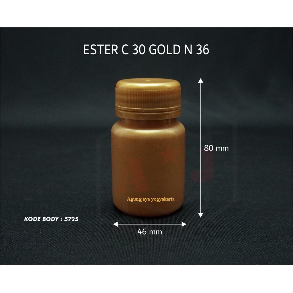 Jual Botol Kapsul Ester C 30 Kapsul Gold/Botol 60 ml Ester c 30 Gold/ Botol Obat 100 ml | Shopee ...