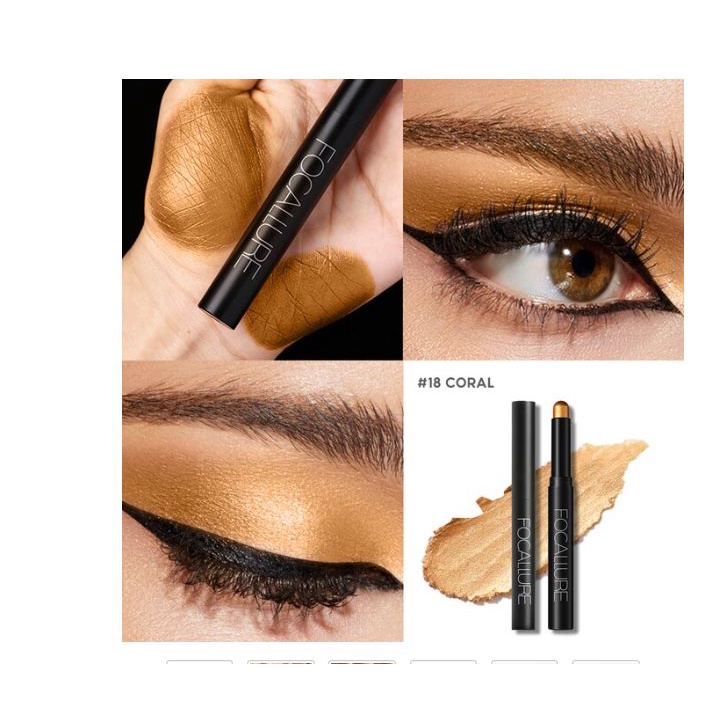 Jual (READY & ORI) FOCALLURE Shimmer Glitter Eyeshadow stick Eye Shadow ...
