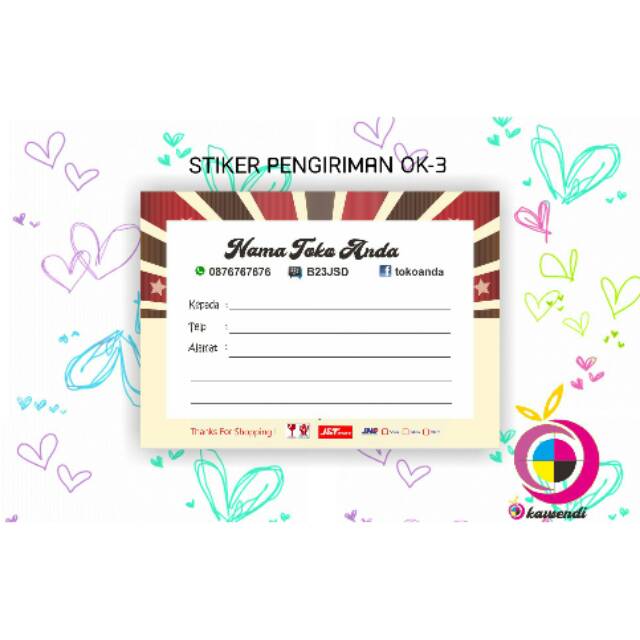 Jual STIKER LABEL PENGIRIMAN / SHIPPING LABEL | Shopee Indonesia