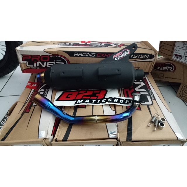 Jual knalpot proliner standart racing beat scoopy fi esp leher biru ...