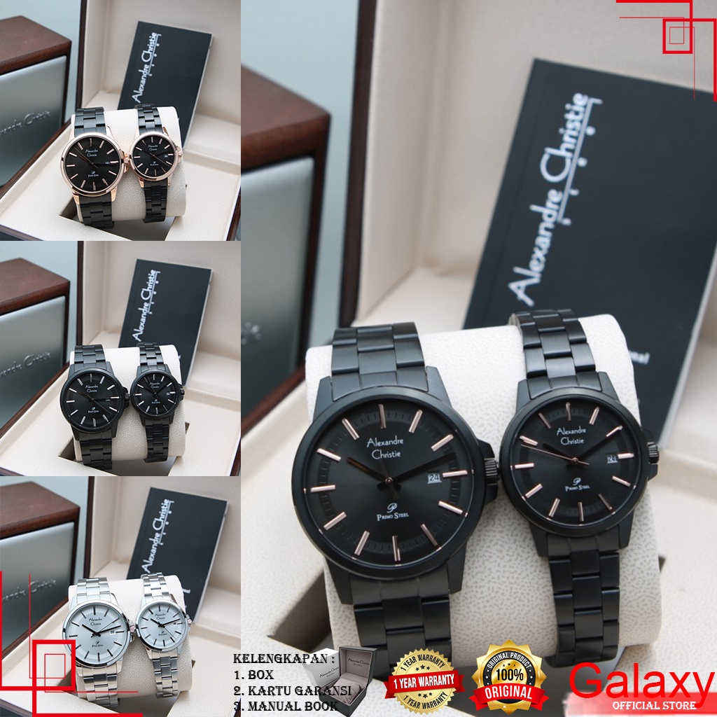 Jual ORIGINAL ALEXANDRE CHRISTIE COUPLE ORIGINAL JAM TANGAN PASANGAN ...