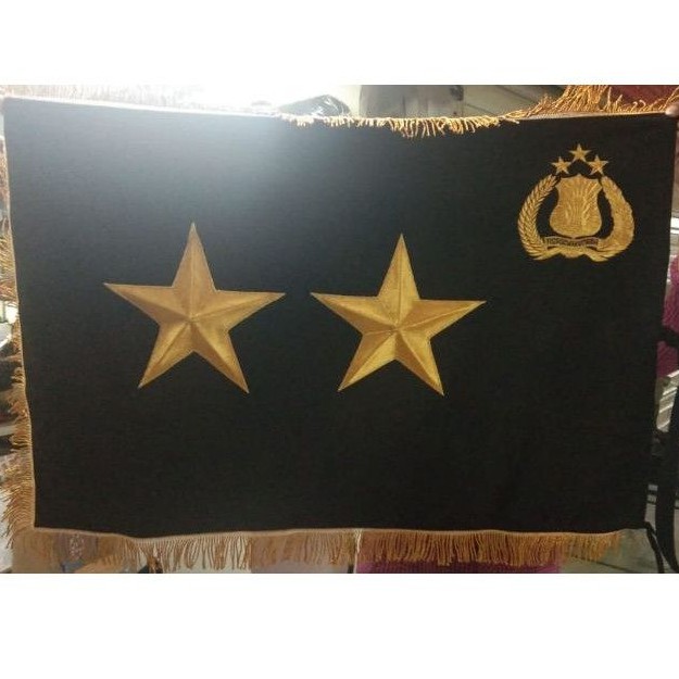 Jual BENDERA PATAKA POLRI BINTANG 2 UKURAN 90CM X 60CM (BUKAN UNTUK ...