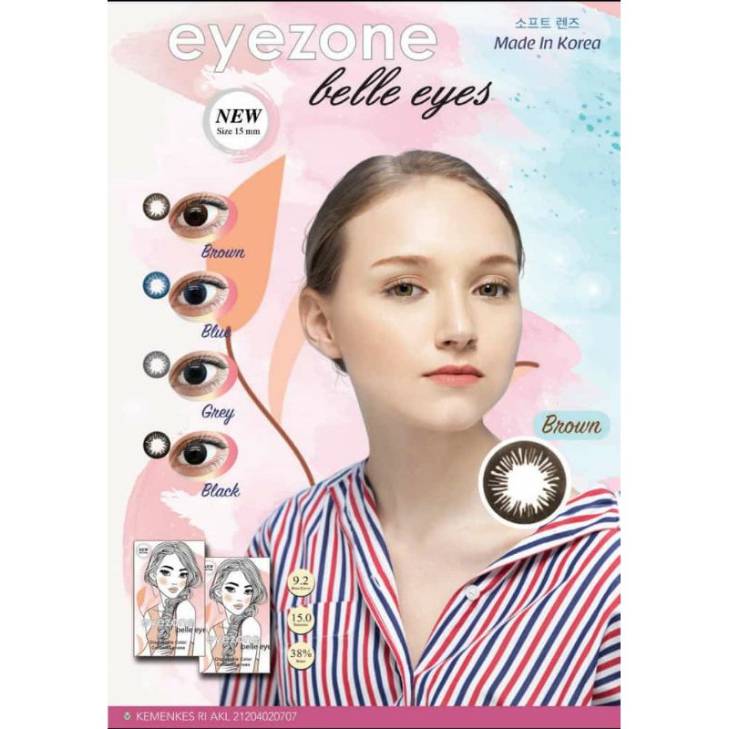 Jual Softlens EOS Eyezone New BELLE Eyes NORMAL & MINUS | Shopee Indonesia