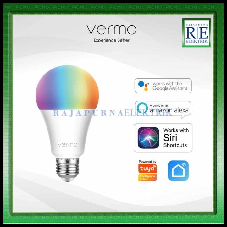 Jual Vermo Smart Light Bulb Rgb Ww 10W Lampu Wifi Wireless Iot Original ...
