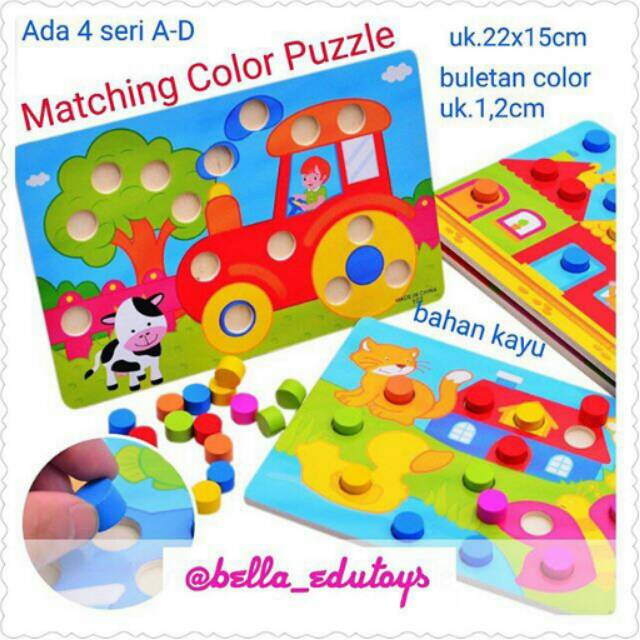 Jual Mainan Edukasi-Matching Color Puzzle-Mengenal Warna | Shopee Indonesia