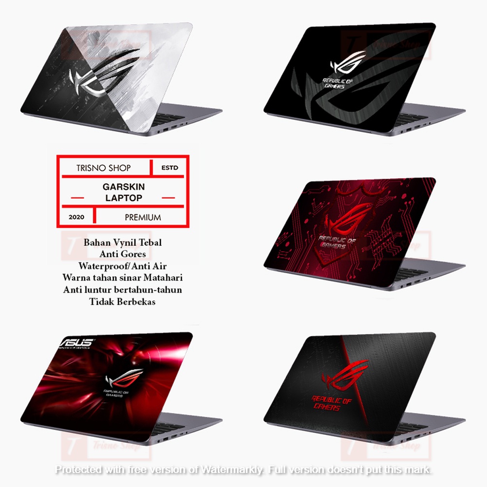 Jual Stiker Laptop | Garskin Laptop | Asus ROG + Laminasi | Shopee ...