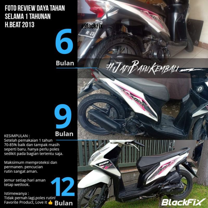 Jual Abb BLACKFIX Penghitam body motor pudar dan Semir Ban Permanen Black Fix | Shopee Indonesia