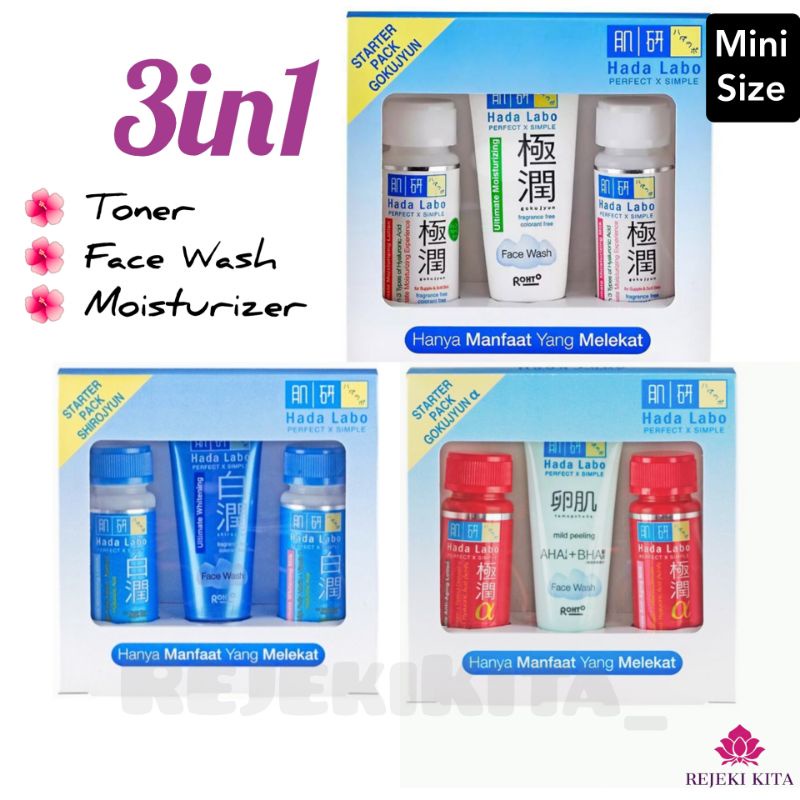 Jual [New EXP 2027] Hada Labo STARTER PACK Gokujyun / Anti Aging Alpha ...