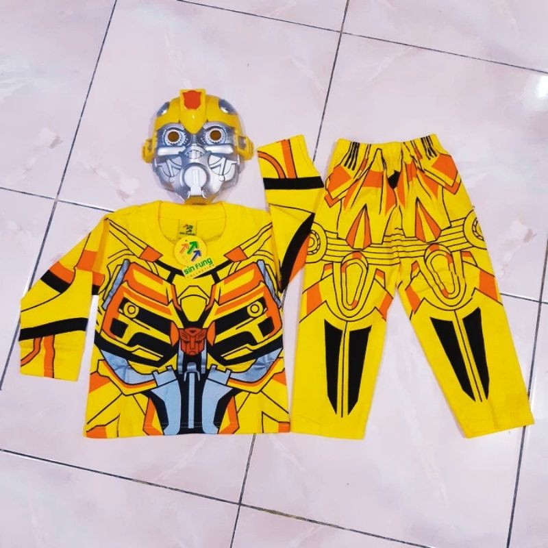 Jual Setelan Baju Celana Topeng Bumblebee - Kostum Anak Kaos ... Jual Setelan Baju Celana Topeng Bumblebee - Kostum Anak Kaos ...