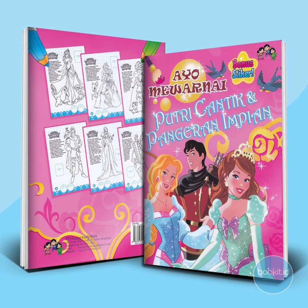 Jual Buku Anak Ayo Mewarnai Putri Cantik & Pangeran Impian (Bonus ...