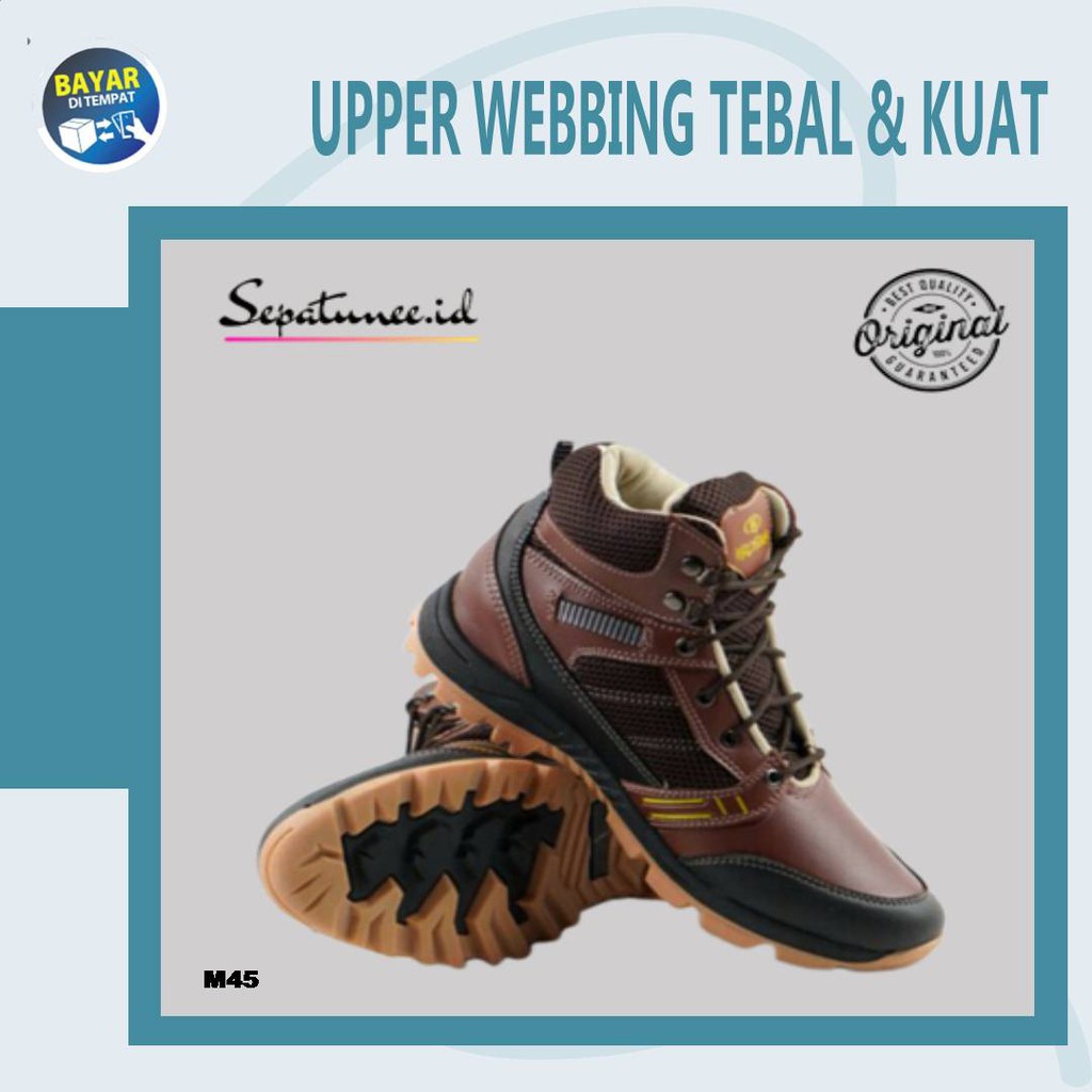 Jual Sepatu Boots Sepatu Gunung Hikking Touring Upper Kulit Sintetis ...