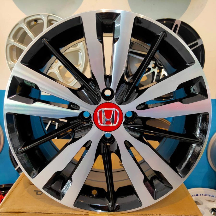 Jual Velg Mobil Jazz Rs Ring 16x7.0 Pcd 4x100 ET+45 Gloss Black MF Jazz ...