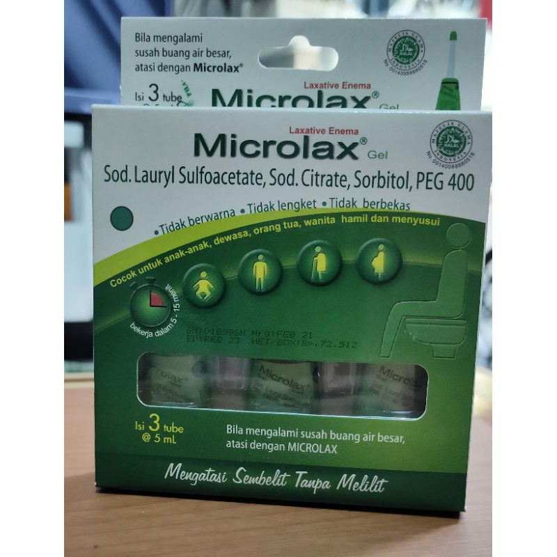 Jual Microlax Gel 5 ml ( isi 3 tube ) & Microlax 1Tube | Shopee Indonesia