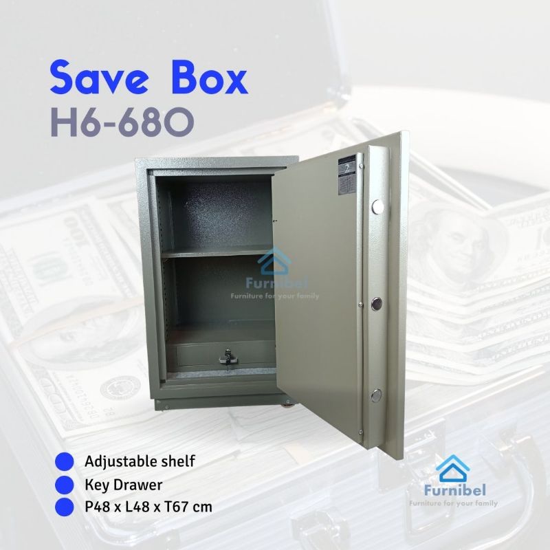 Jual save box H6-680, brankas, lemari besi murah surabaya | Shopee ...