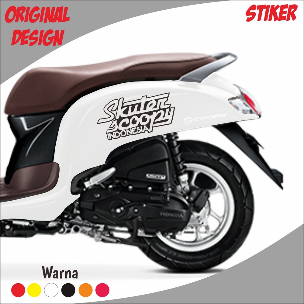 Jual BISA CUSTOM NAMA /Sticker Scoopy SKUTER SCOOPY Satu Set /all ...