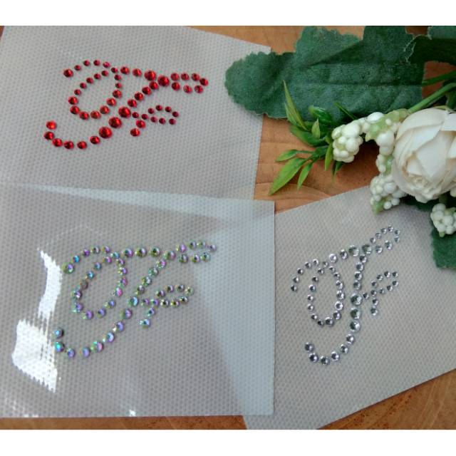 Jual Logo Swarovski Sticker Diamon Huruf F untuk Khimar/Masker | Shopee ...