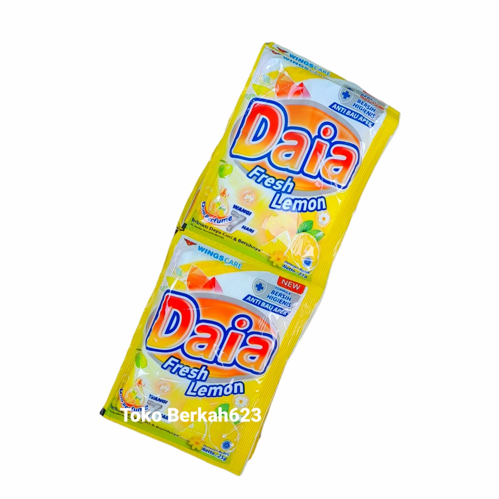Jual DAIA Detergent Bubuk 23gr 1 Renceng isi 6 Sachet 500 | Shopee ...