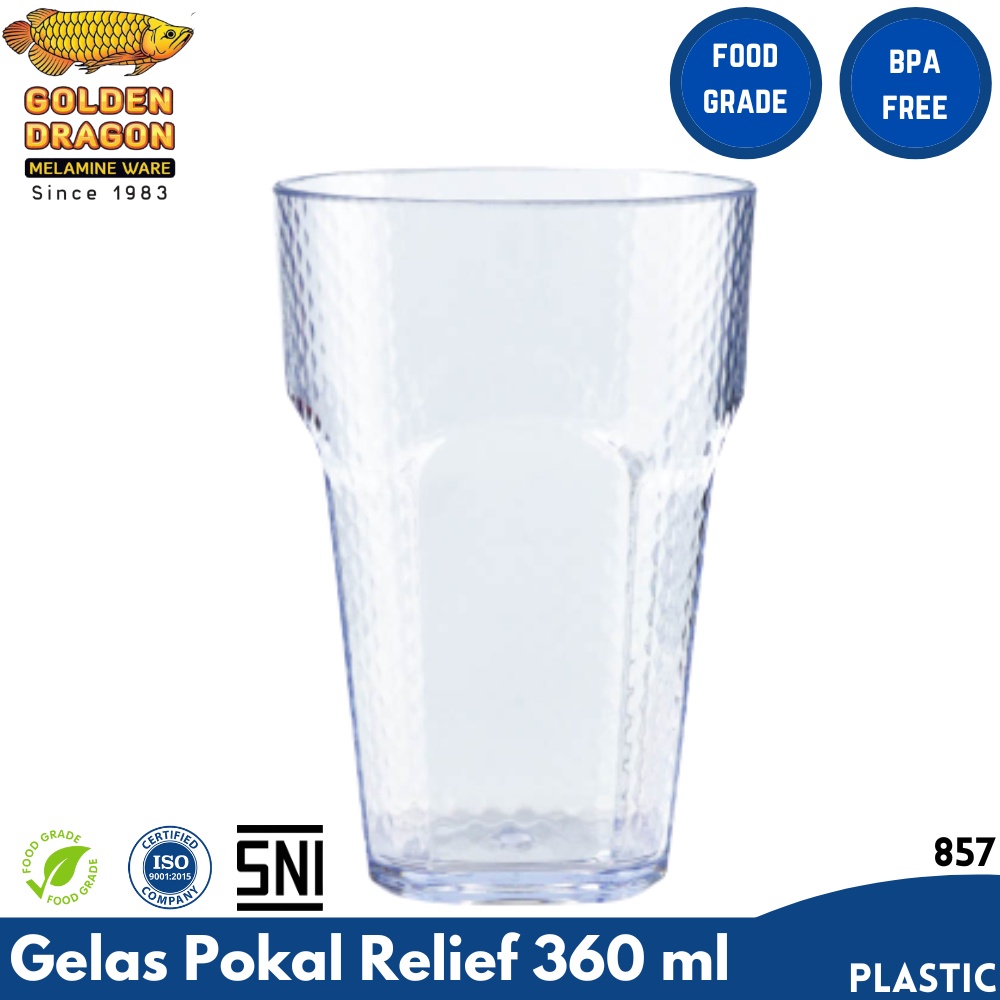 Jual Gelas Plastik Pokal Relief 360 ml Golden Dragon / Gelas Mug Teh ...