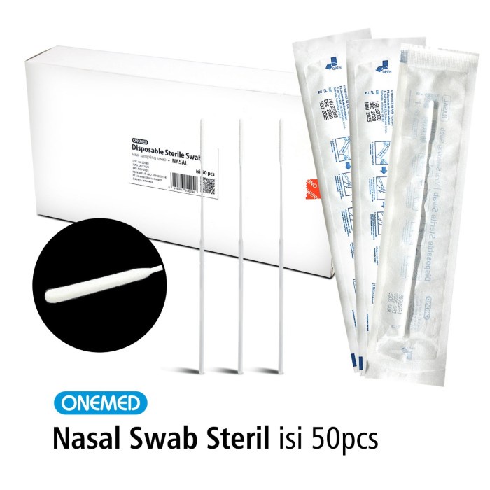 Jual Nasal Swab Steril / Flocked Swab Naso Onemed Box Isi 50 Pcs OP ...