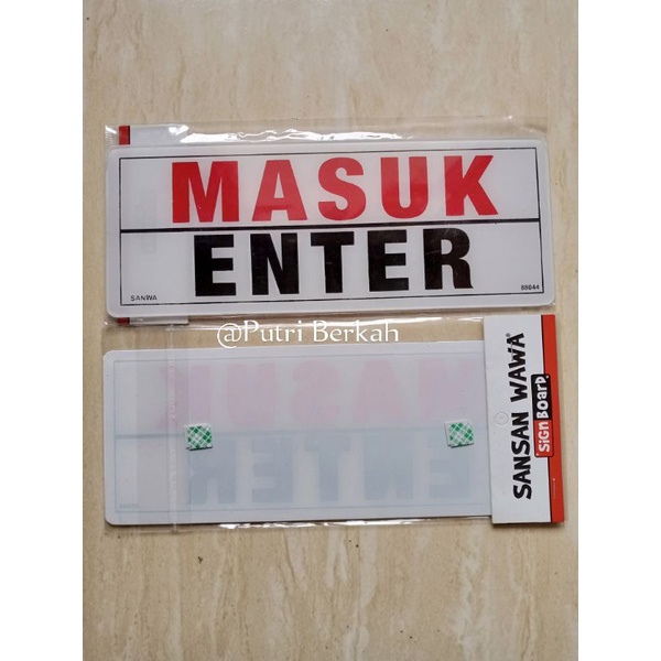 Jual ACRILIK SIGN MASUK ( ENTER ) | Shopee Indonesia