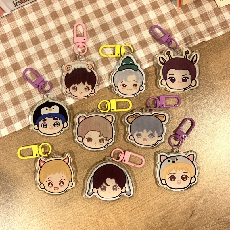 Jual EXO Acrylic Keychain/Gantungan Kunci Cartoon Chibi Member Version ...