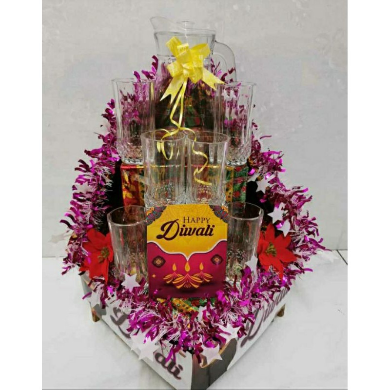Jual PARCEL DEEPAVALI 2020 HAPPY DEWALI GELAS SET PREMIUM FREE KARTU ...