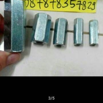Jual LONGNUT M5, M6, M7, M8, M10, M12, M16, M20/ MUR PANJANG / LONG NUT ...