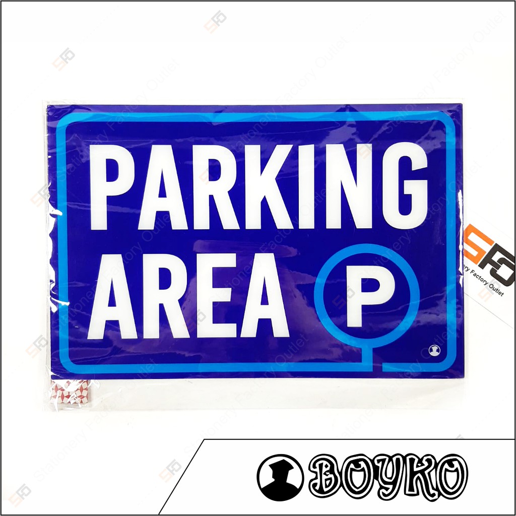 Jual Akrilik Parking Area - Acrylic Sign Tempat Parkir Folio 20cm x 30 ...