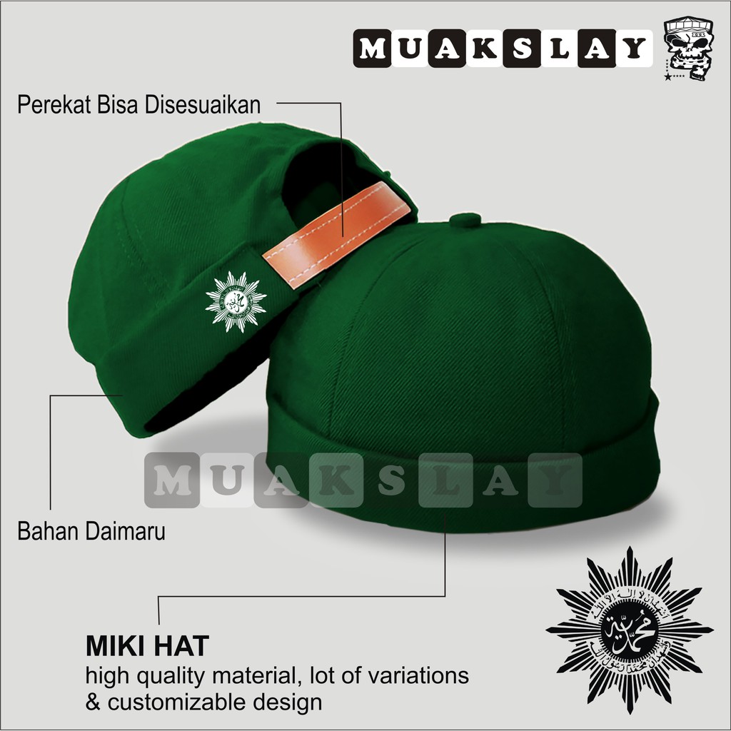Jual Peci Miki Hat DEWASA Topi Peci Miki Hat LOGO MUHAMMADIYAH OR ...