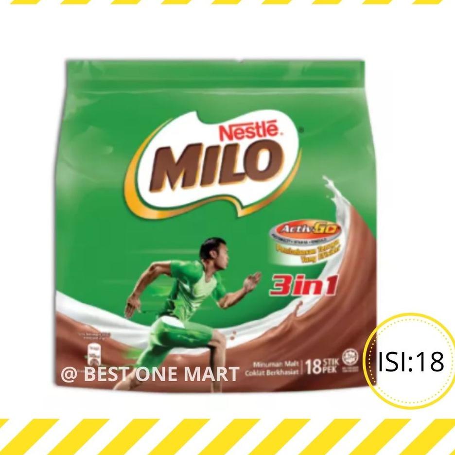 Jual Terjangkau Milo Sachet 3in1 3 in 1 Original Malaysia Isi 18 Sachet ...
