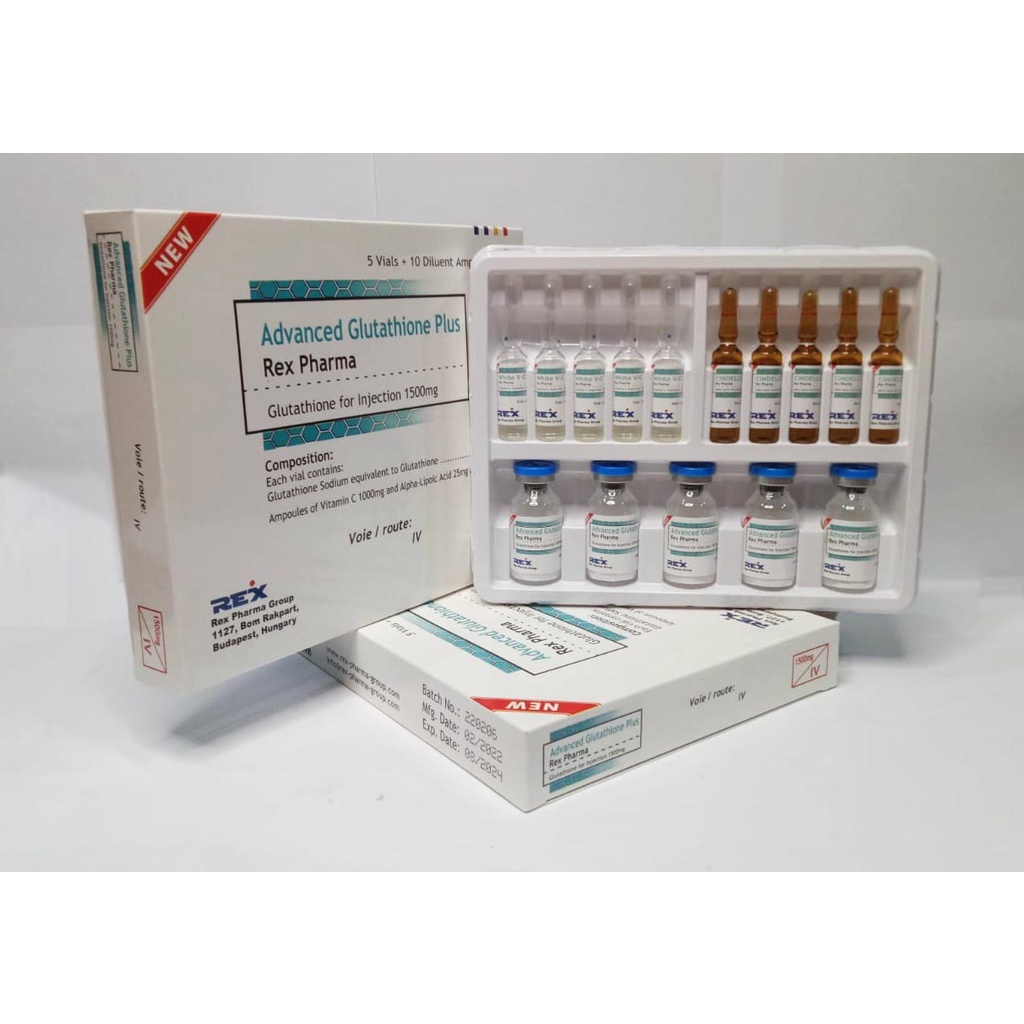 Jual Glutathione 1500mg Injection plus Vitamin C 1000mg dan Alpha ...