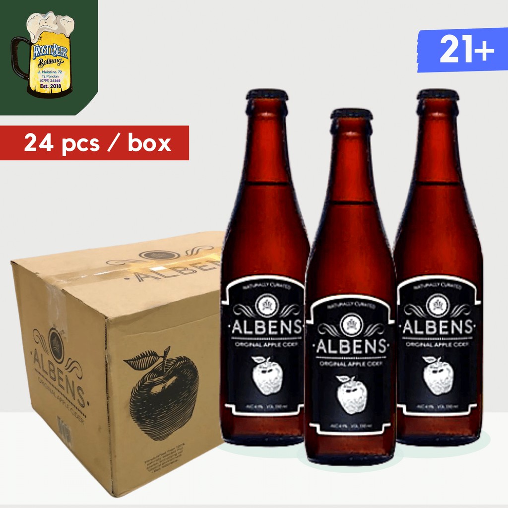 Jual Albens Apple Cider Original 4.87% 330 ml isi 24 - Manis - Apel ...