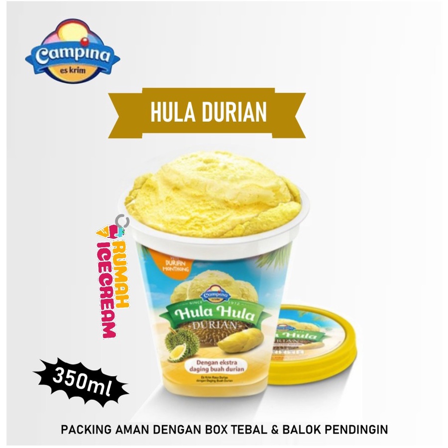 Jual Ice cream Hula Durian Campina 350ml | Shopee Indonesia